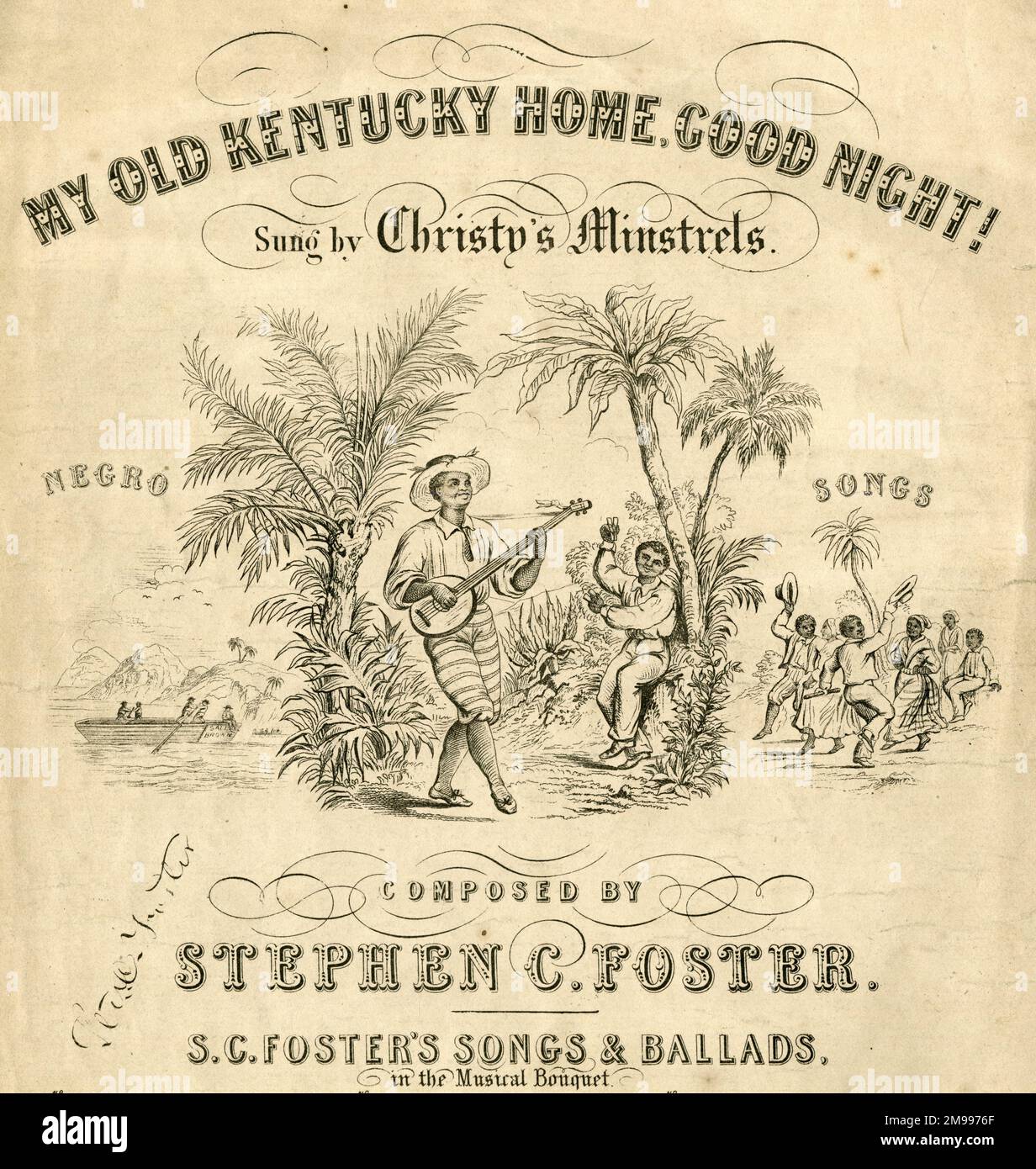 Music cover, My Old Kentucky Home, Good Night! composed by Stephen C ...