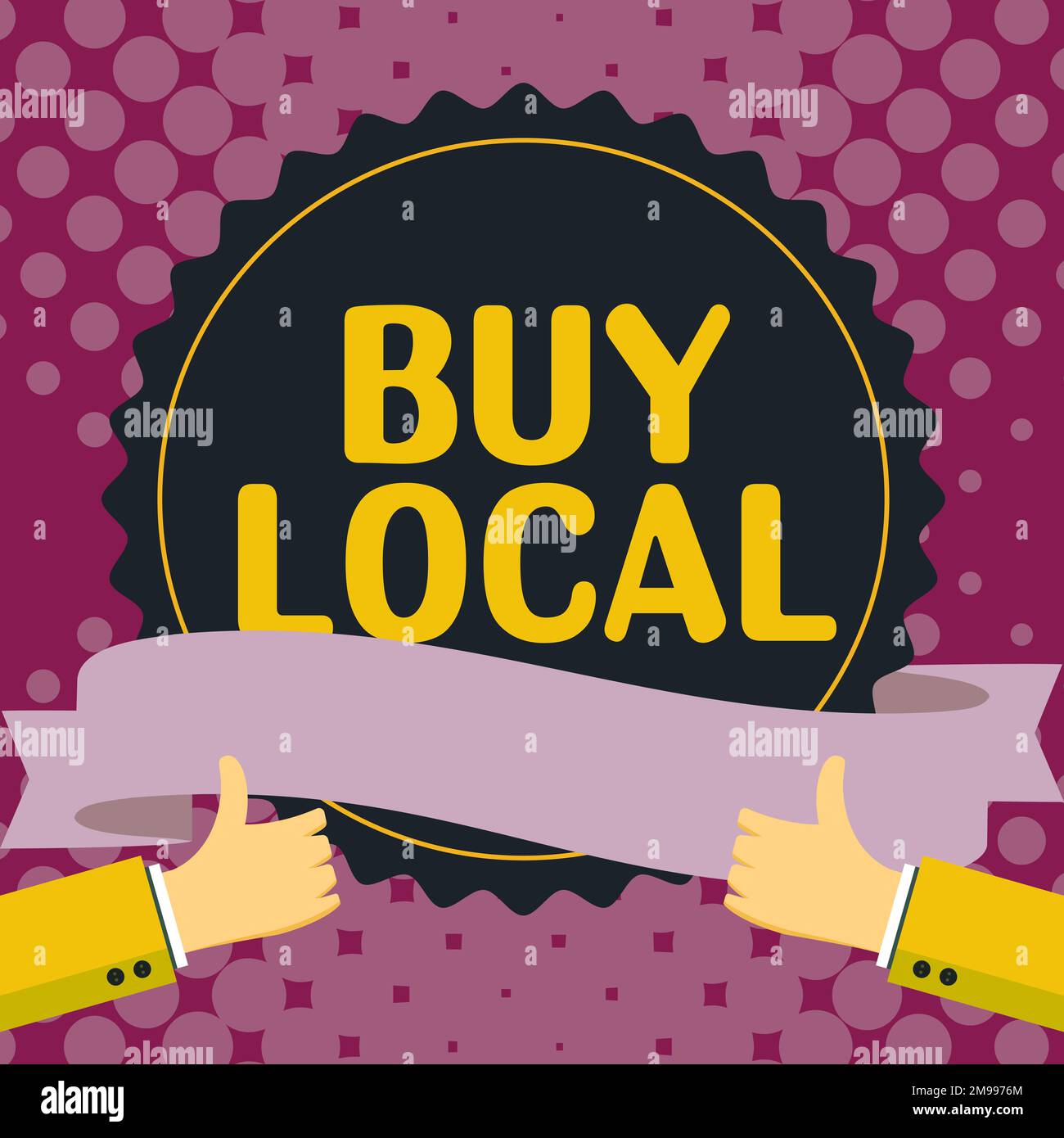 Hand writing sign Buy Local, Business overview Patronizing products ...