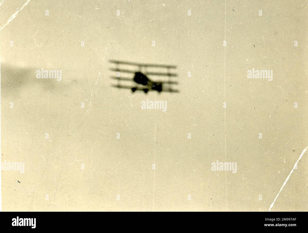 The Armstrong Whitworth FK10 quadruplane in flight [blurred] Stock ...