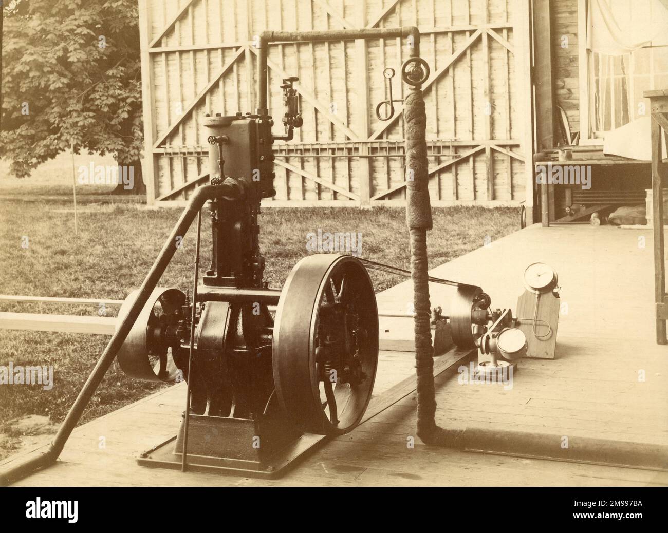 The steam engine for driving the whirling table in the shed at Baldwyn ...