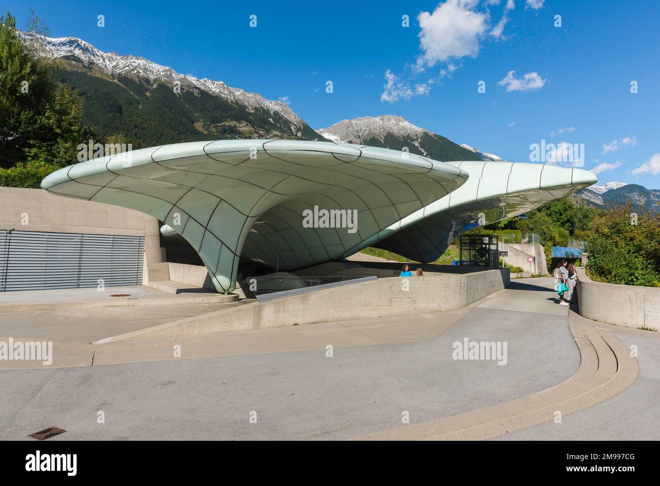 Hungerburg Innsbruck, view of the Zaha Hadid designed Hungerburgbahn ...