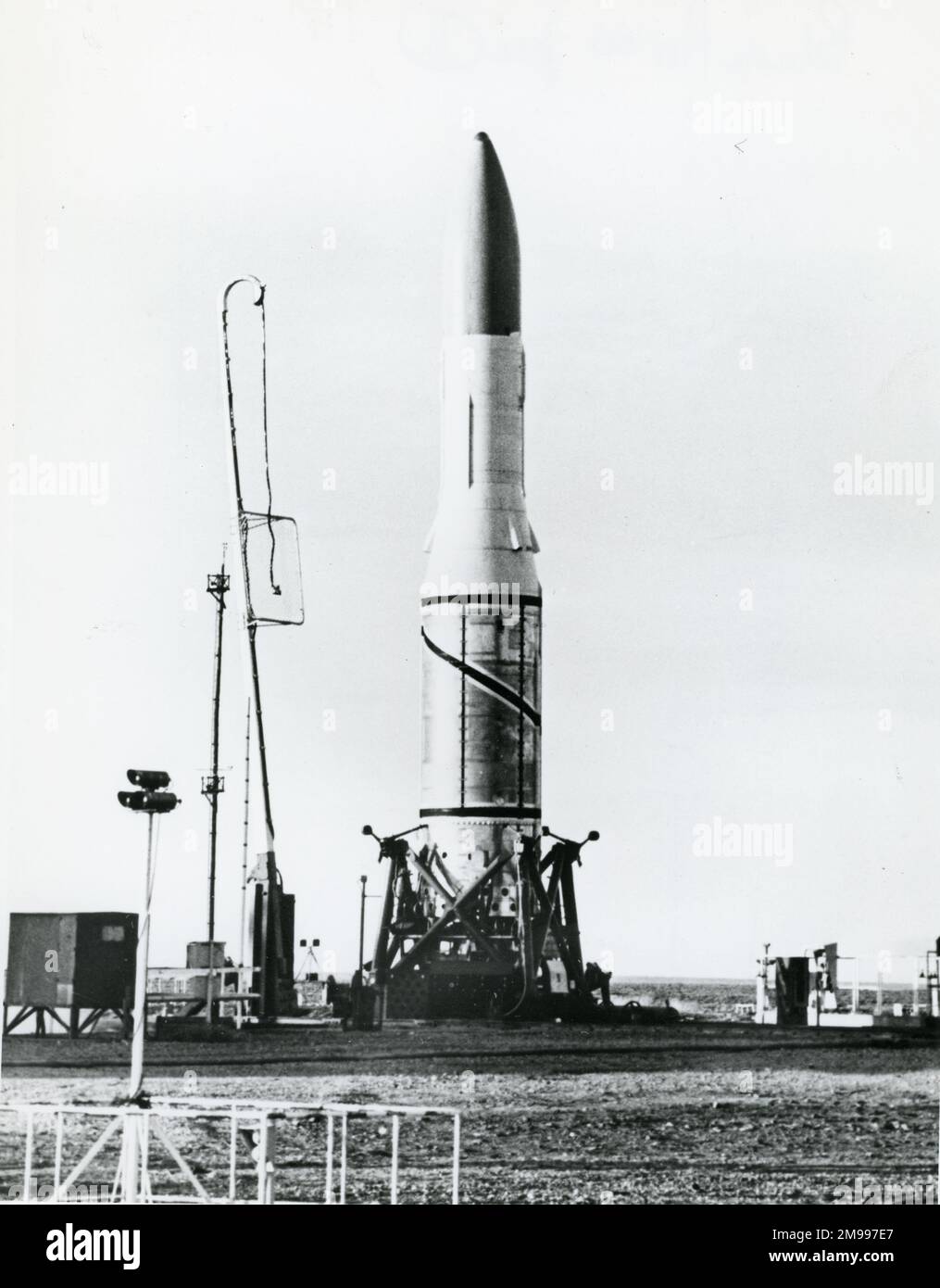 Black Arrow three-stage satellite launcher at Woomera Stock Photo - Alamy