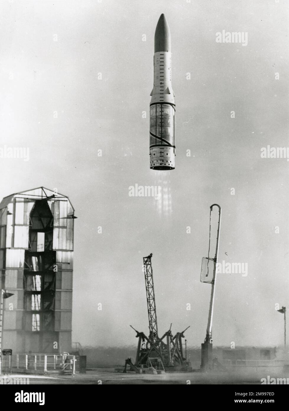 Black Arrow three-stage satellite launcher lifts off from Woomera on 4 ...