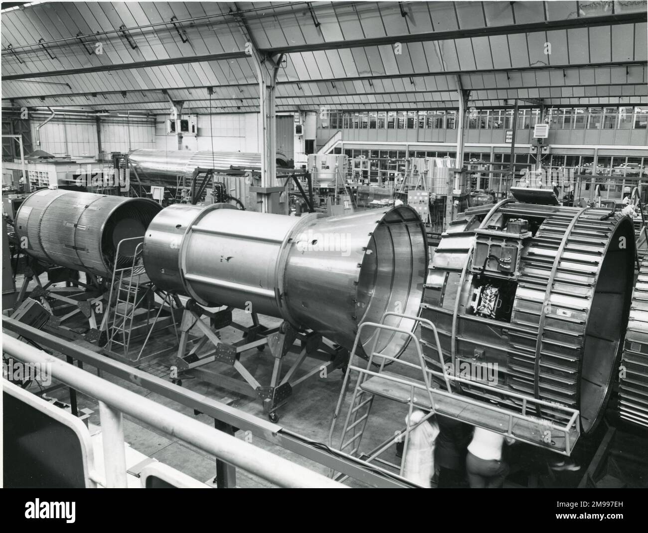 Part of the Blue Streak electrical mock-up showing the French and ...