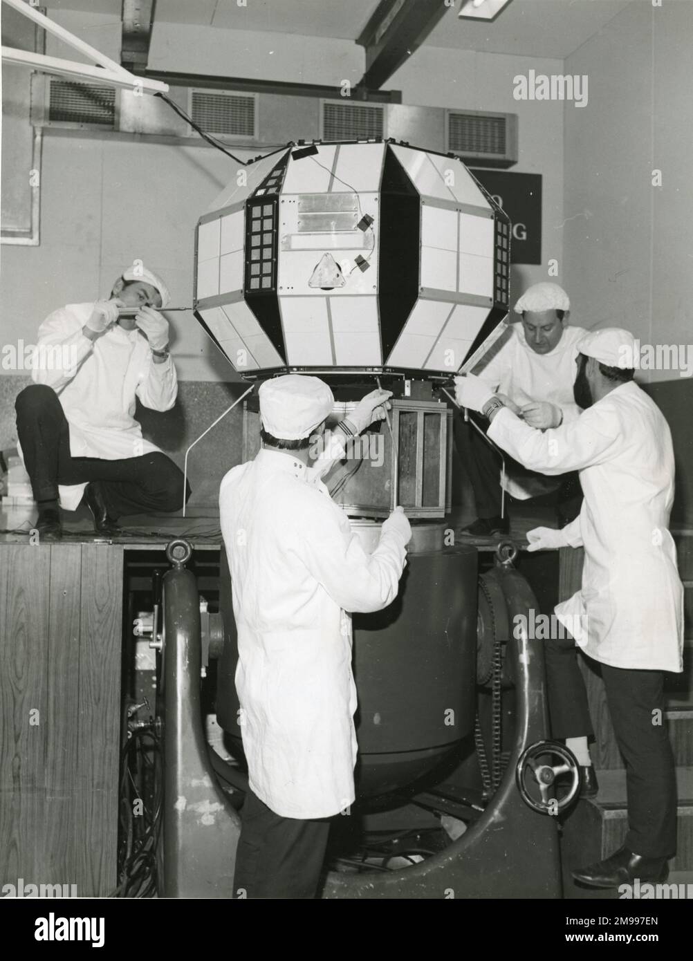 The flight structure of the Prospero X3 technology satellite, prior to ...