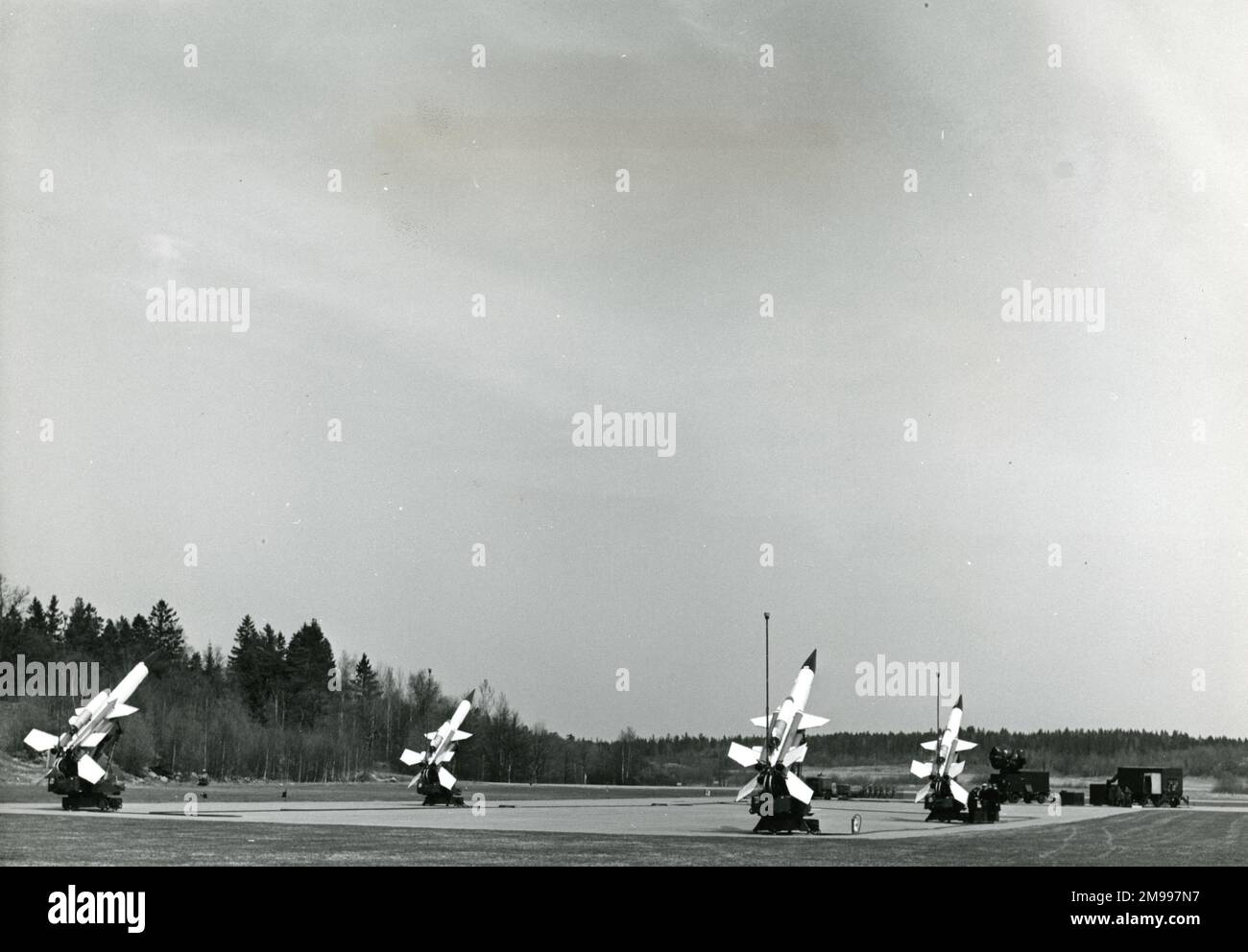 Bristol Bloodhound II surface-to-air guided missiles at the Royal ...