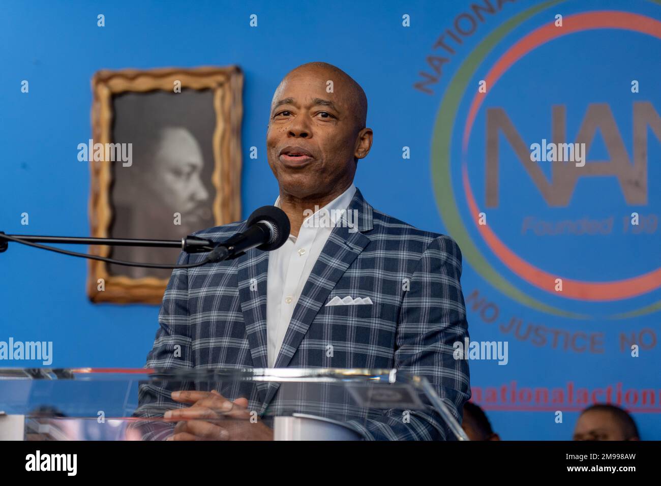 New York, United States. 16th Jan, 2023. New York City Mayor Eric Adams ...