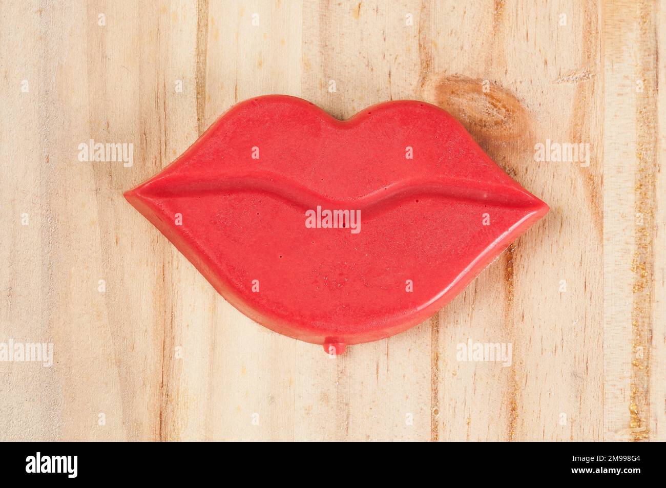 Sweet, lips made with chocolate Stock Photo - Alamy
