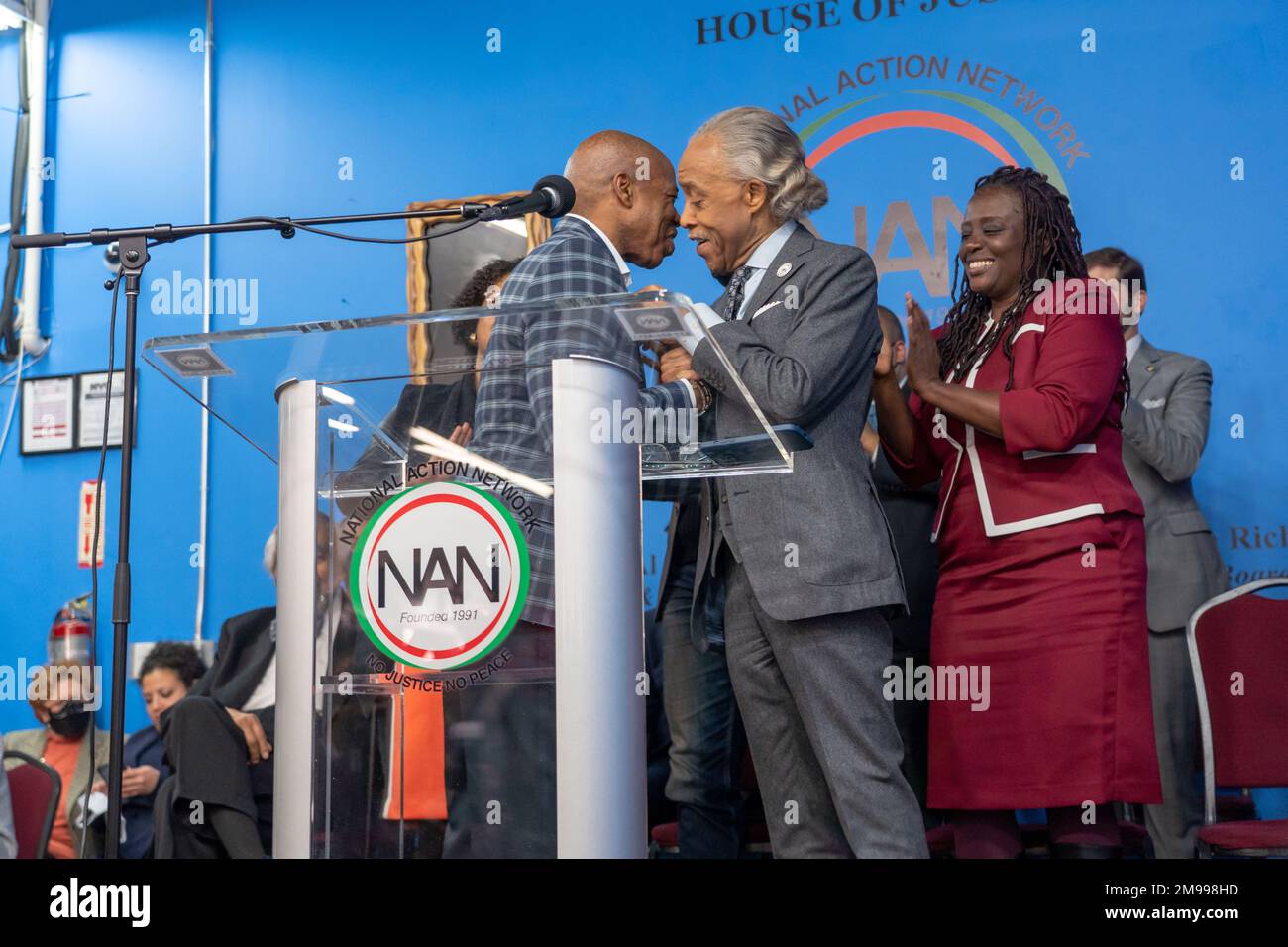 New York City Mayor Eric Adams speaks during a Martin Luther King Jr ...