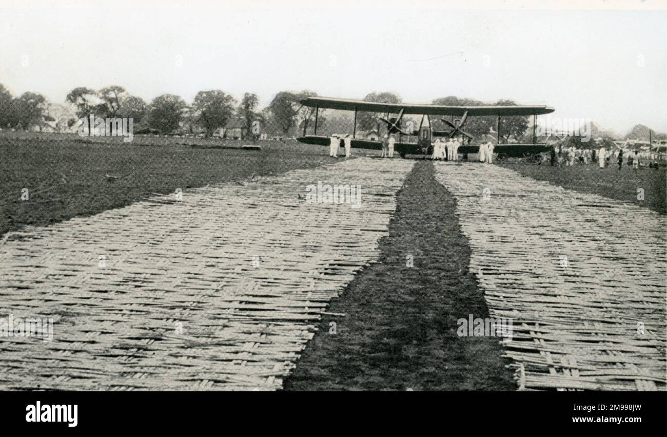 Surabaya, Indonesia. The matting runway used by Ross and Keith Smith ...