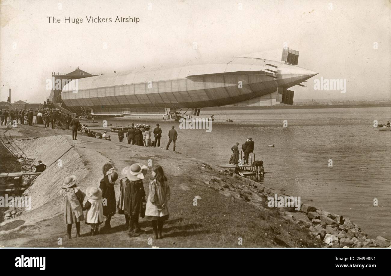 HMA No1 Mayfly leaving its floating shed at the Cavendish Dock, Barrow ...