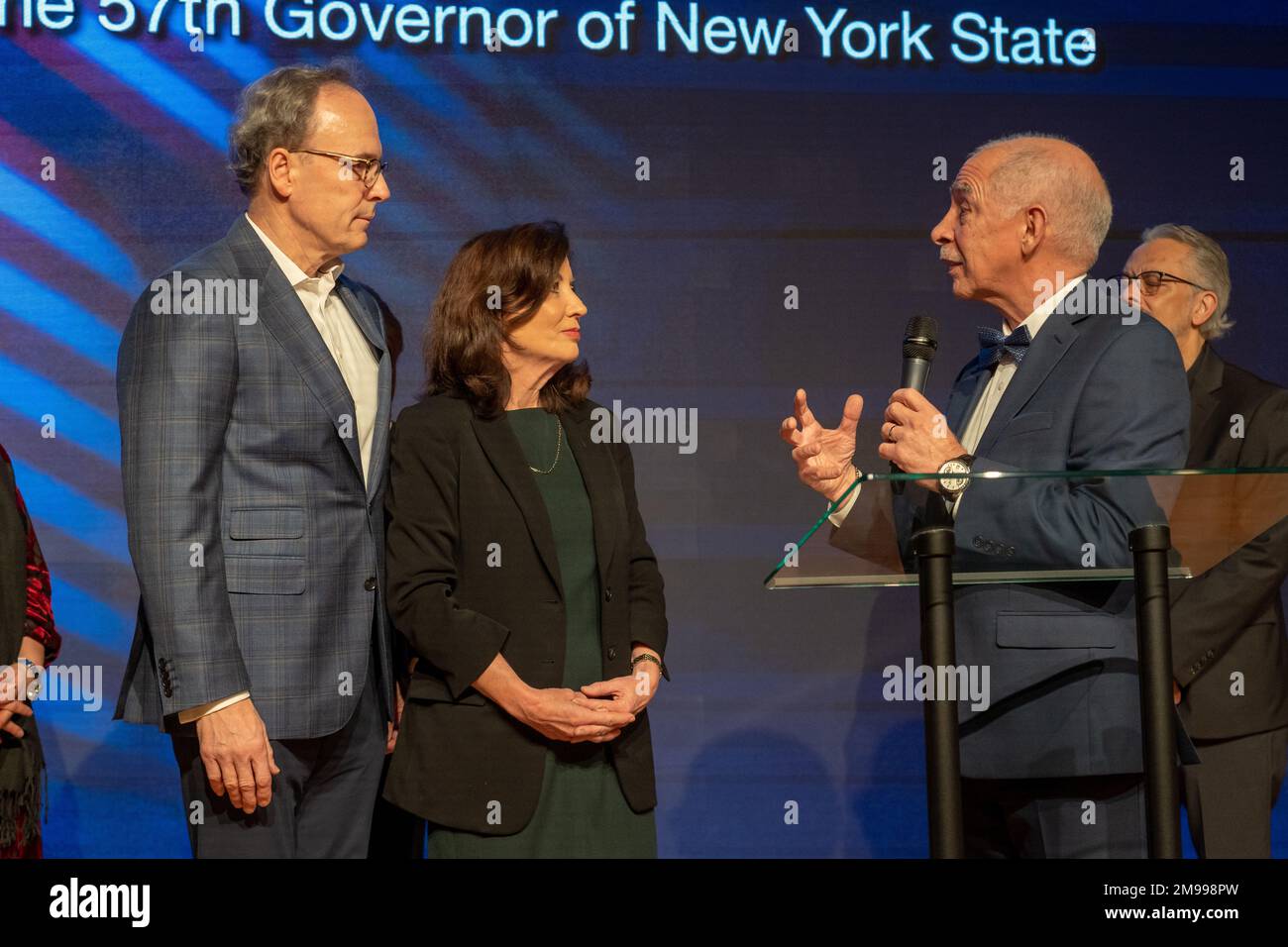 New York, United States. 15th Jan, 2023. Dr. Marc Rivera prays for New ...