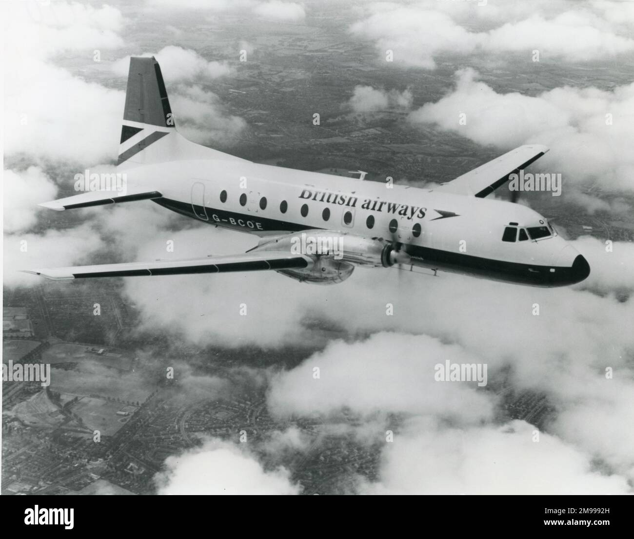 Hawker Siddeley HS748 Series 2A, G-BCOE, of British Airways Stock Photo ...