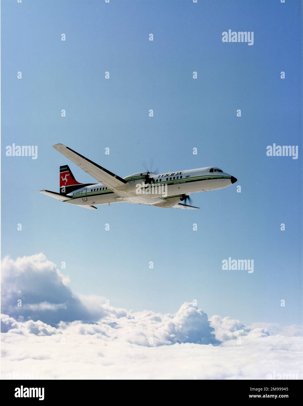 A British Aerospace ATP, G-UIET, of Manx Airlines Stock Photo - Alamy