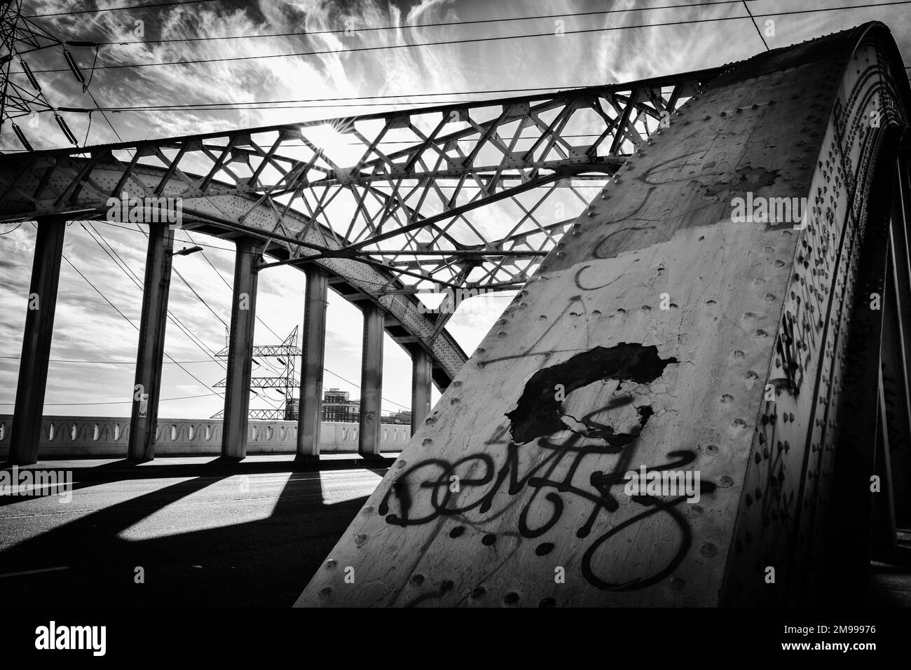 Downtown los angeles bridge Black and White Stock Photos & Images - Alamy