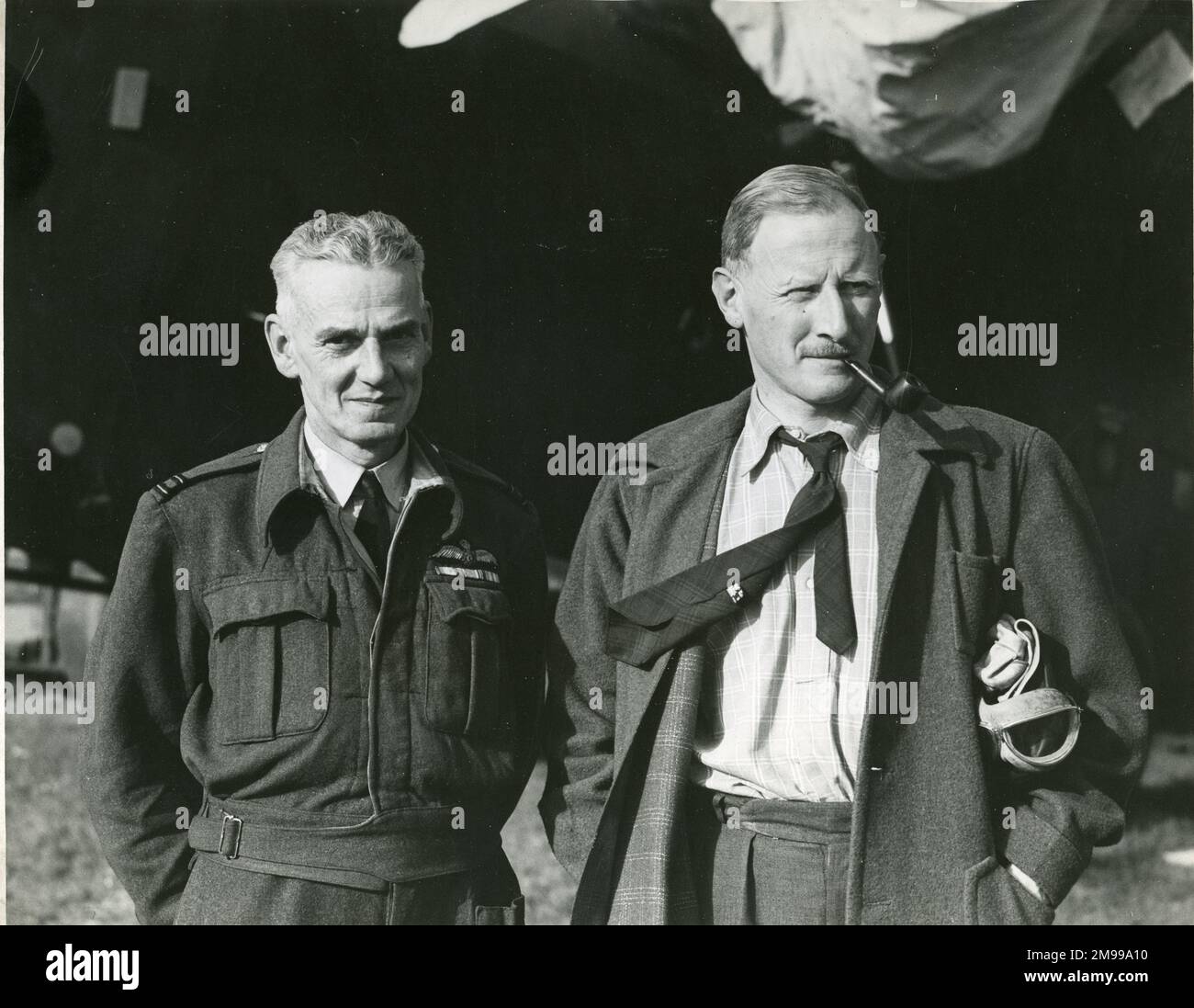 From left: Flt Lt W.S. Coates and J.A. Rogers, test pilots at General ...