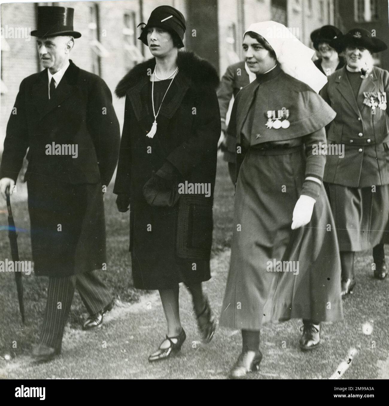 Princess Mary leaving after inspecting the new RAF Hospital and nurses ...