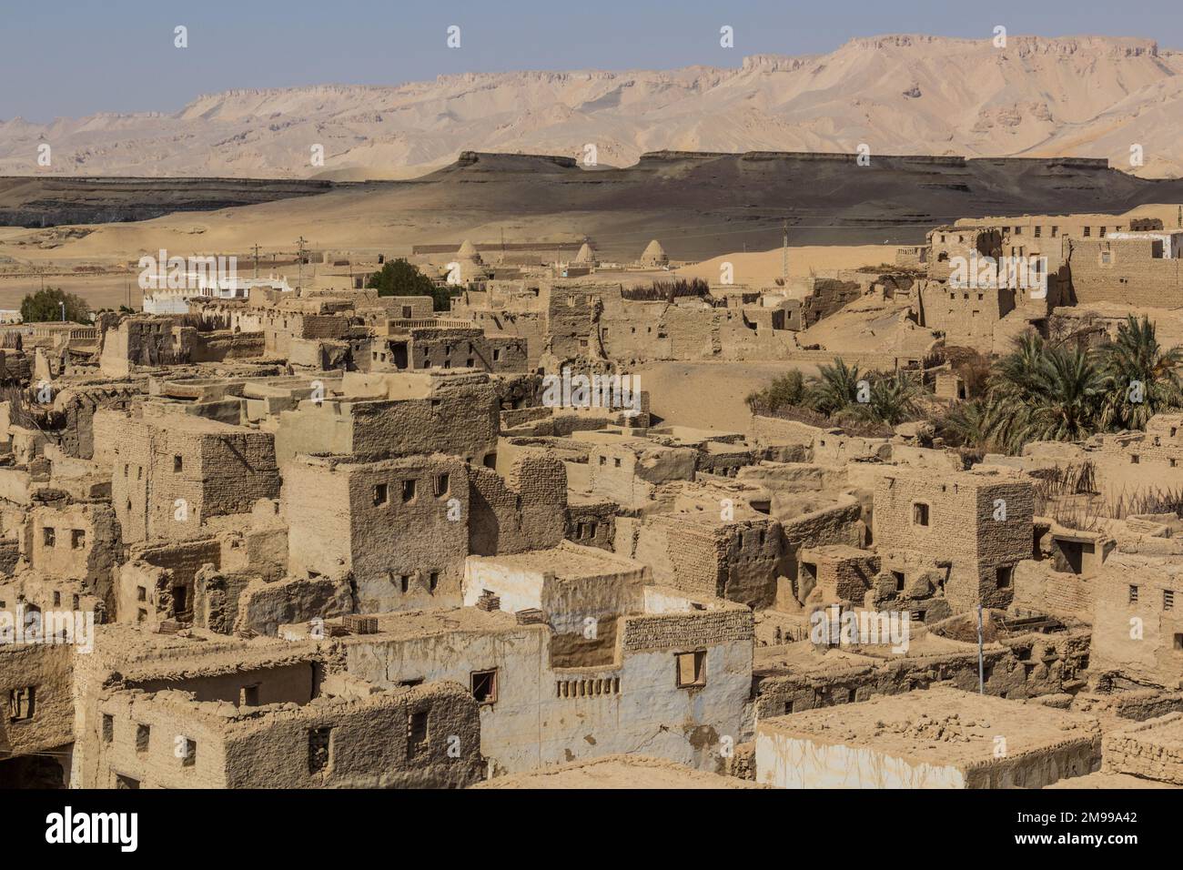 Aerial view of Al Qasr village in Dakhla oasis, Egypt Stock Photo - Alamy