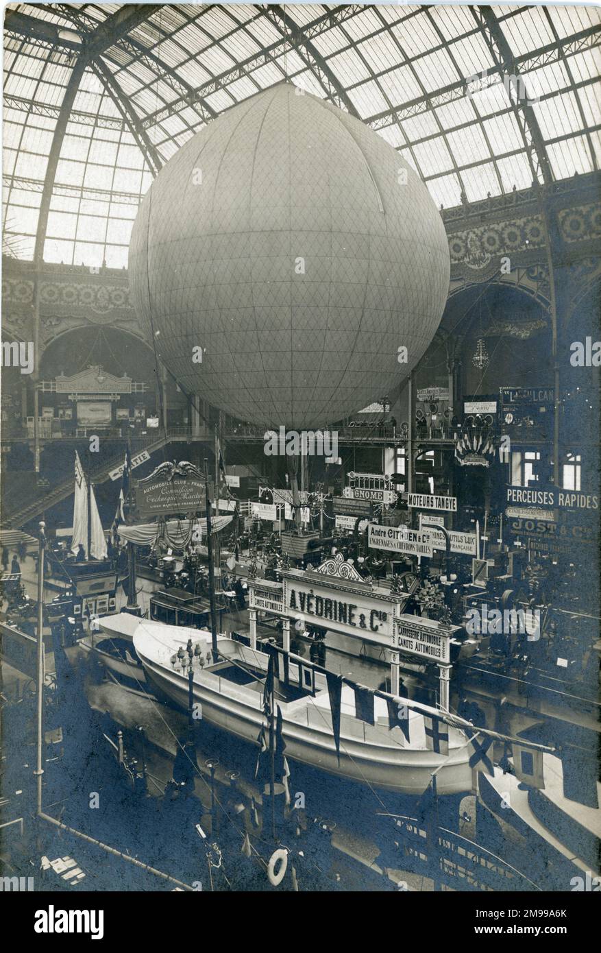 Salon Aeronautique at the Grand Palais, Paris, in December 1908 Stock ...