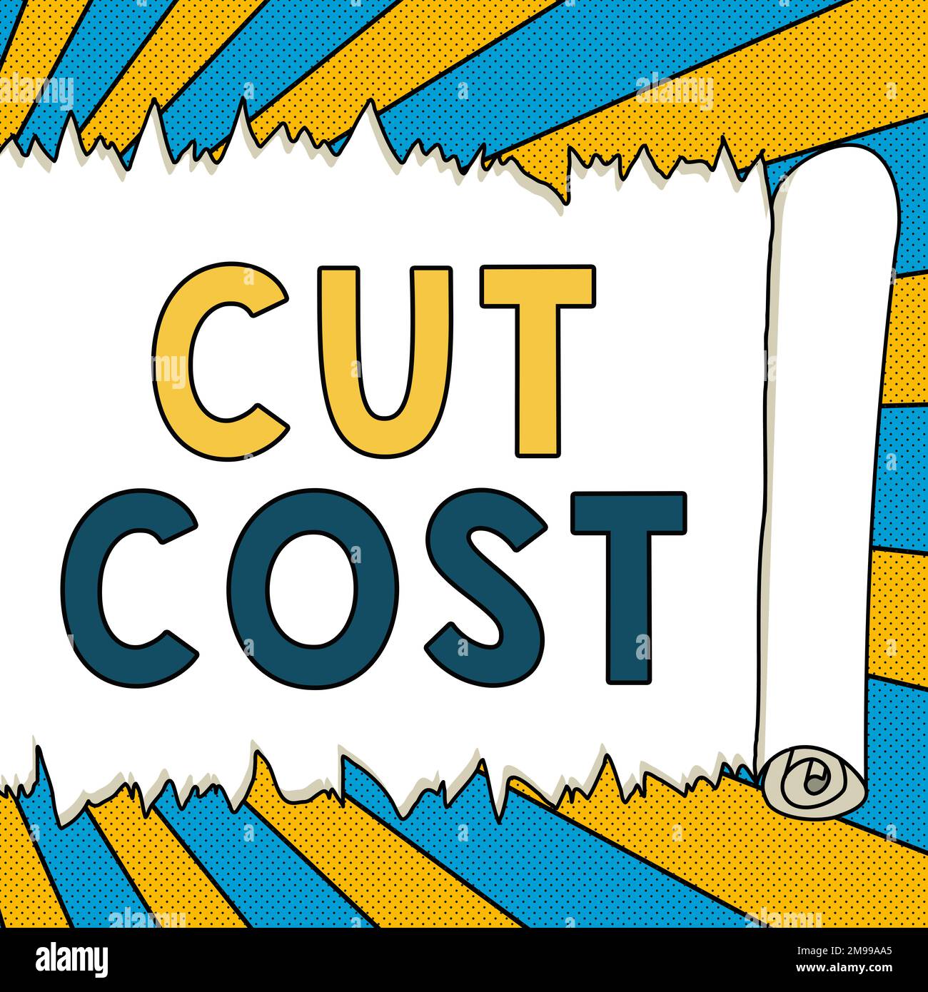 Text caption presenting Cut Cost. Business showcase Measures ...