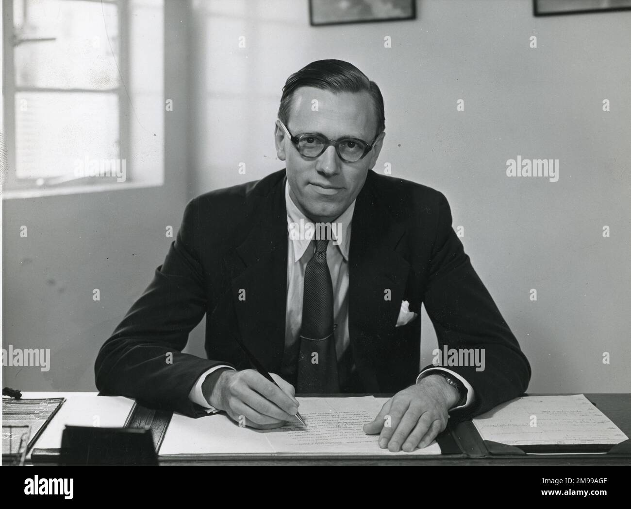 Frederick William Page in his office at English Electric Stock Photo ...