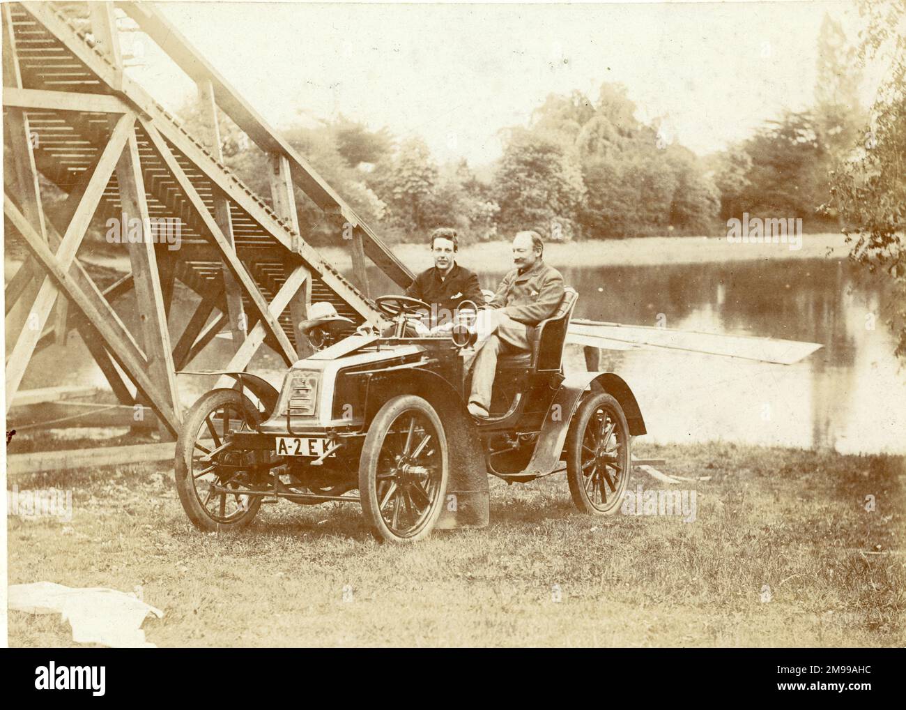 John Theodore Cuthbert Moore-Brabazon, left, and Major Baden-Powell at ...