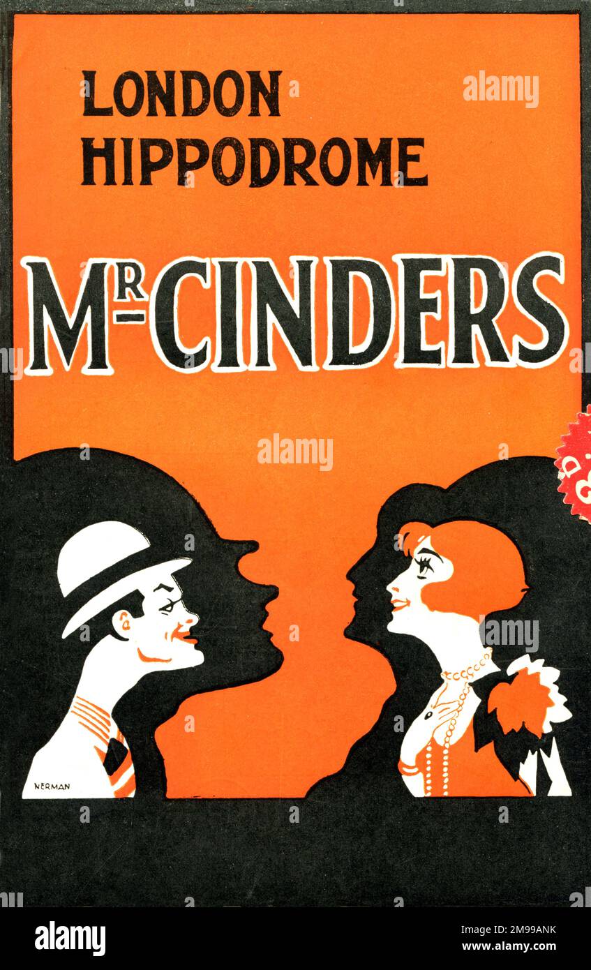 Front cover of a London hippodrome programme for 'Mr Cinders' Stock ...