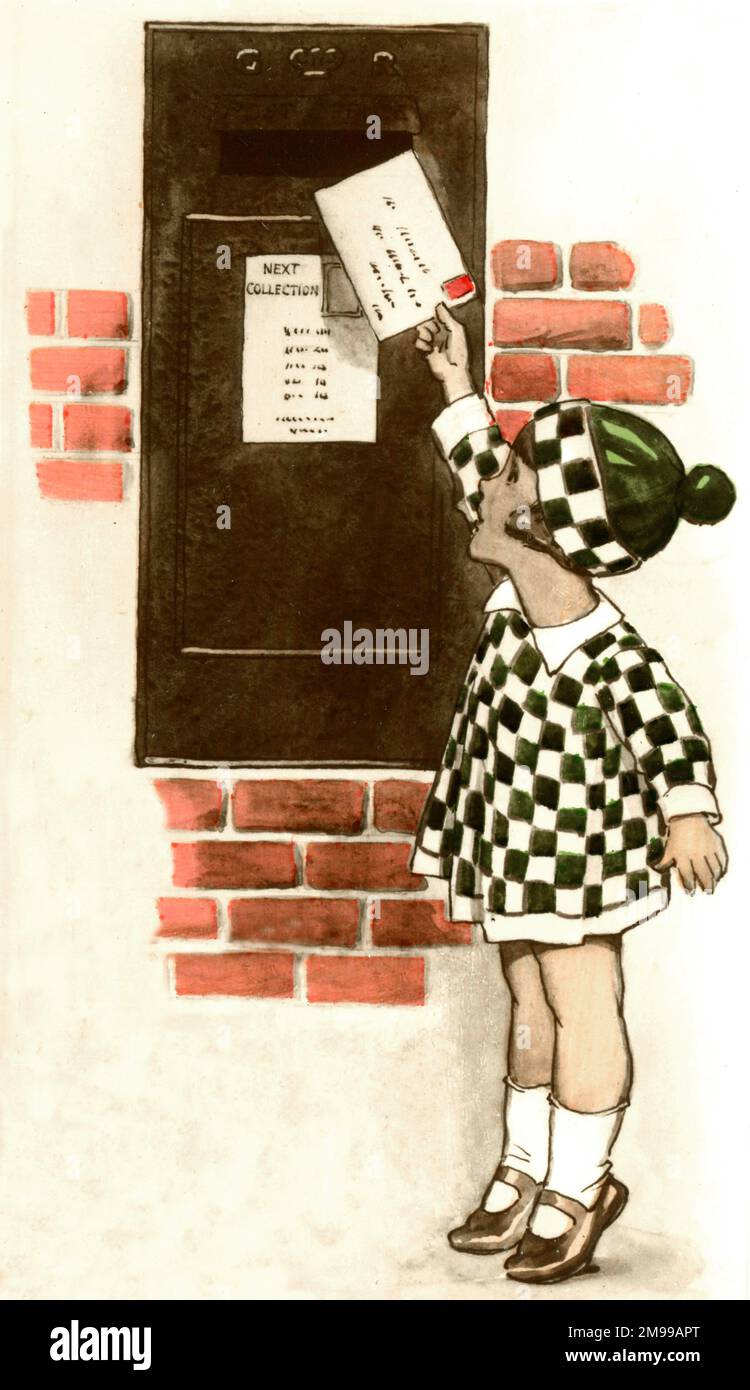 Child posting letter hi-res stock photography and images - Alamy