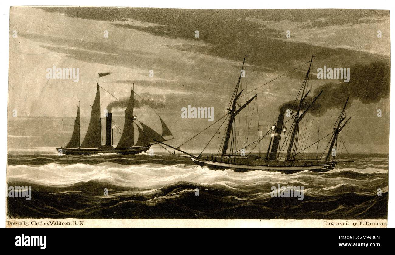 Steam ships at night with lights to the foremast head Stock Photo - Alamy