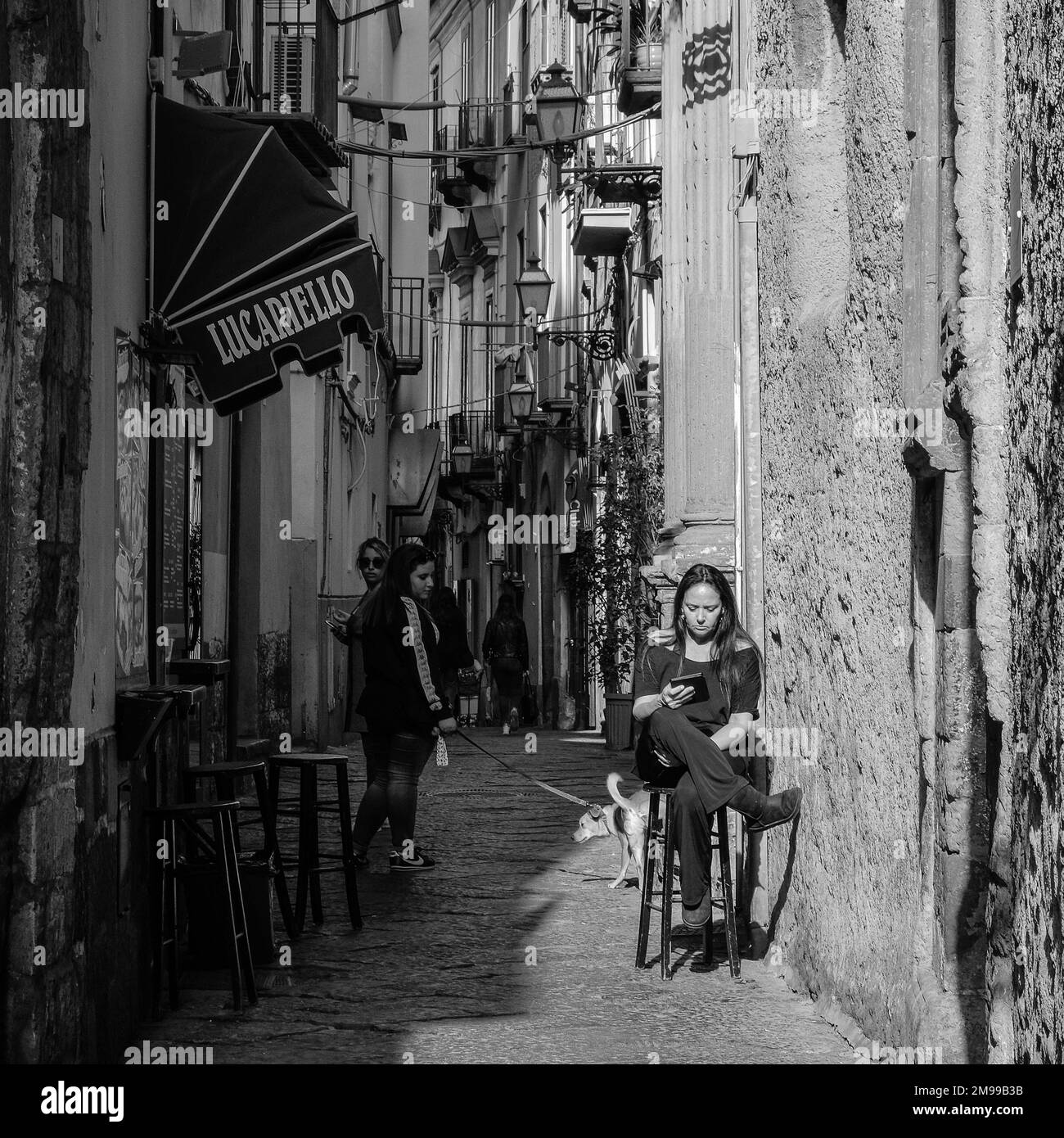 Lady outside Black and White Stock Photos & Images - Alamy