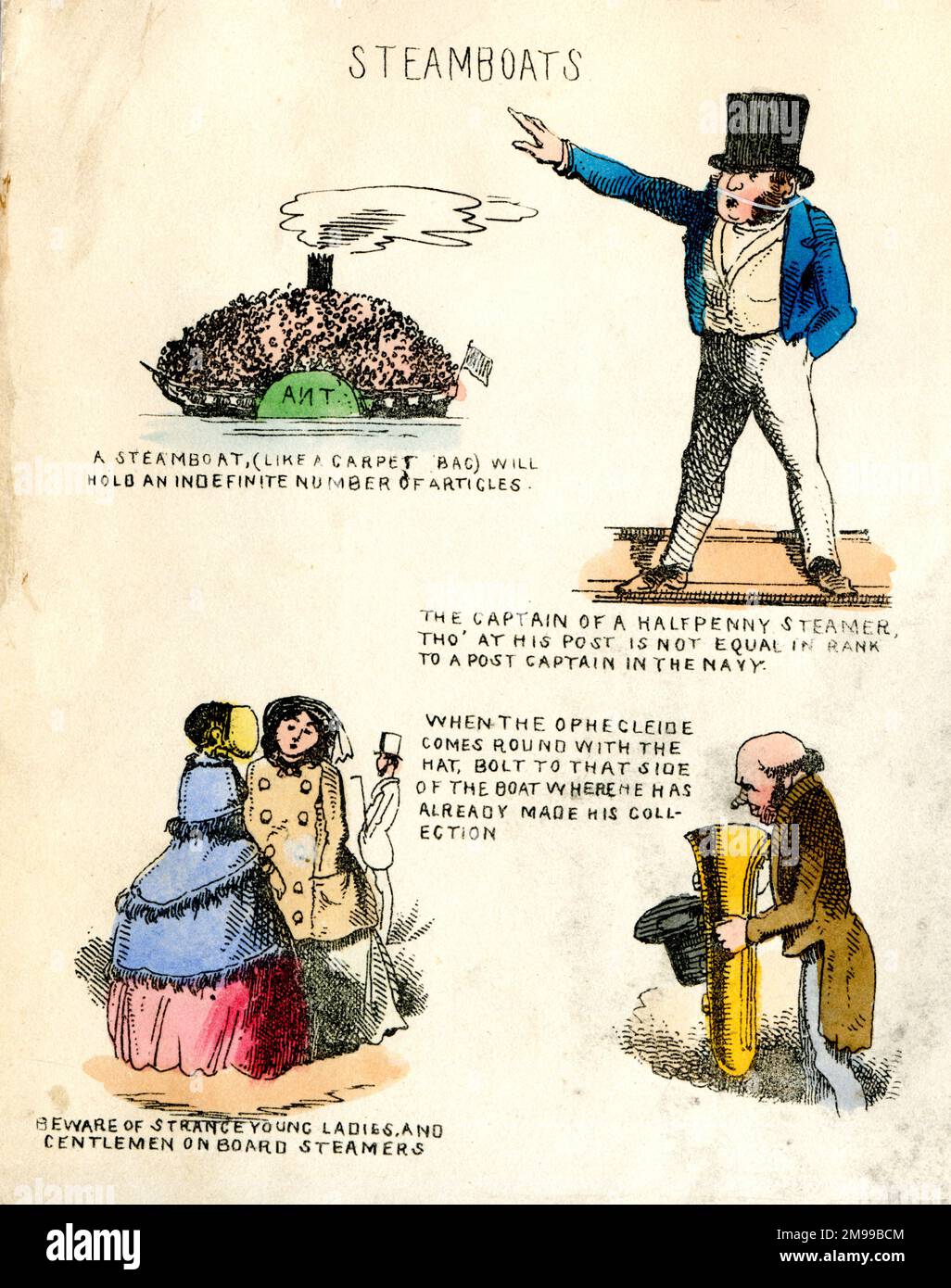 Cartoons, Hail, Rain, Steam and Speed by an Old Stoker - Steamboats. A ...