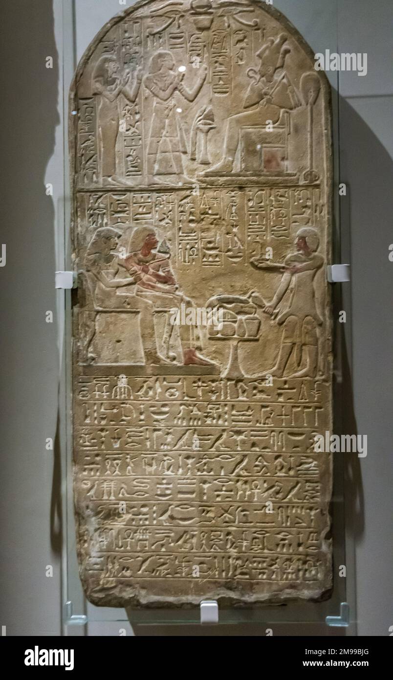 Ancient Egyptian stele - Egyptian Museum Turin, Piedmont region ...