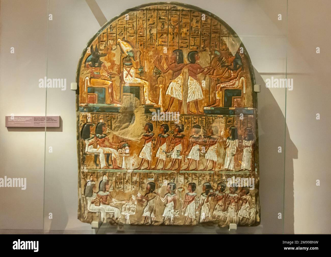 Ancient Egyptian stele of craftsman Minhotep in adoration of Osiris ...