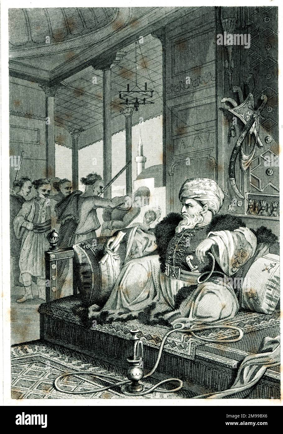 Ali Pasha with hookah Stock Photo - Alamy