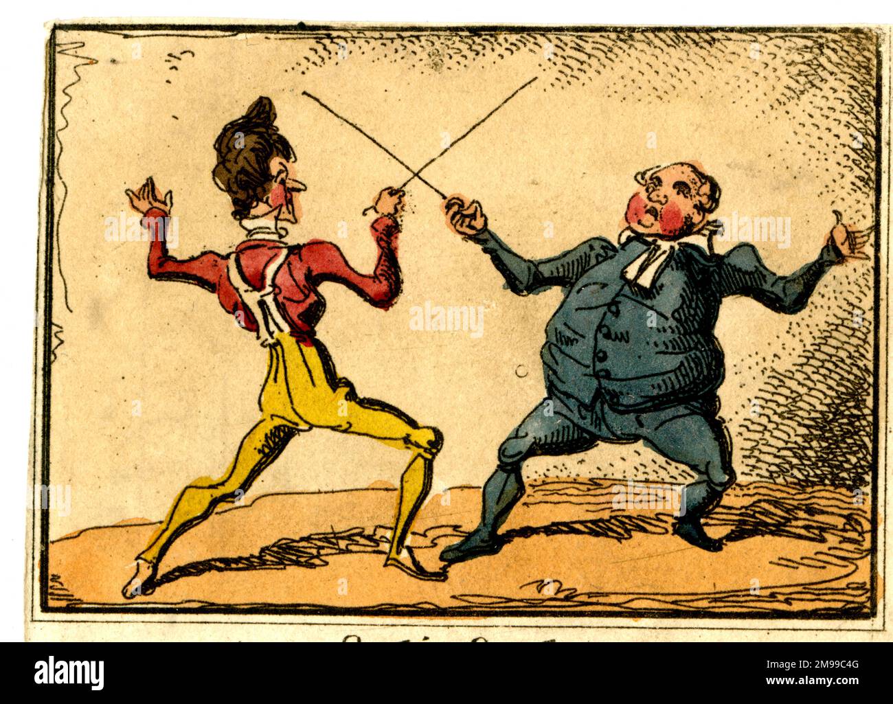 Cartoon, two men fencing - Satisfaction Stock Photo - Alamy Cartoon, two men fencing - Satisfaction Stock Photo - Alamy