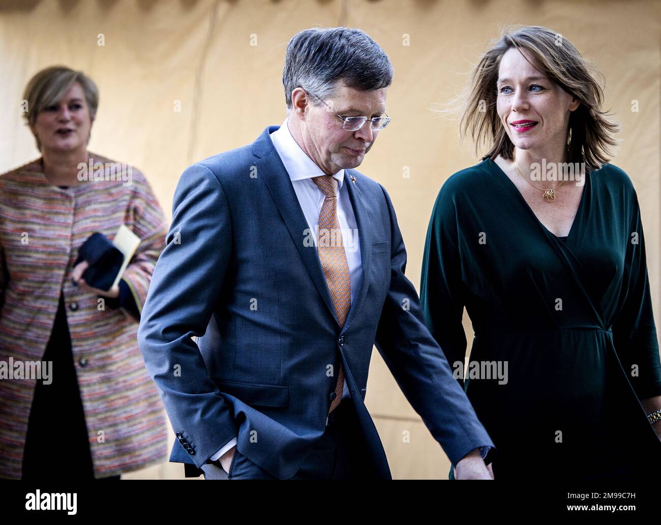 AMSTERDAM - Jan Peter Balkenende and Hanke Bruins Slot arrive at the ...