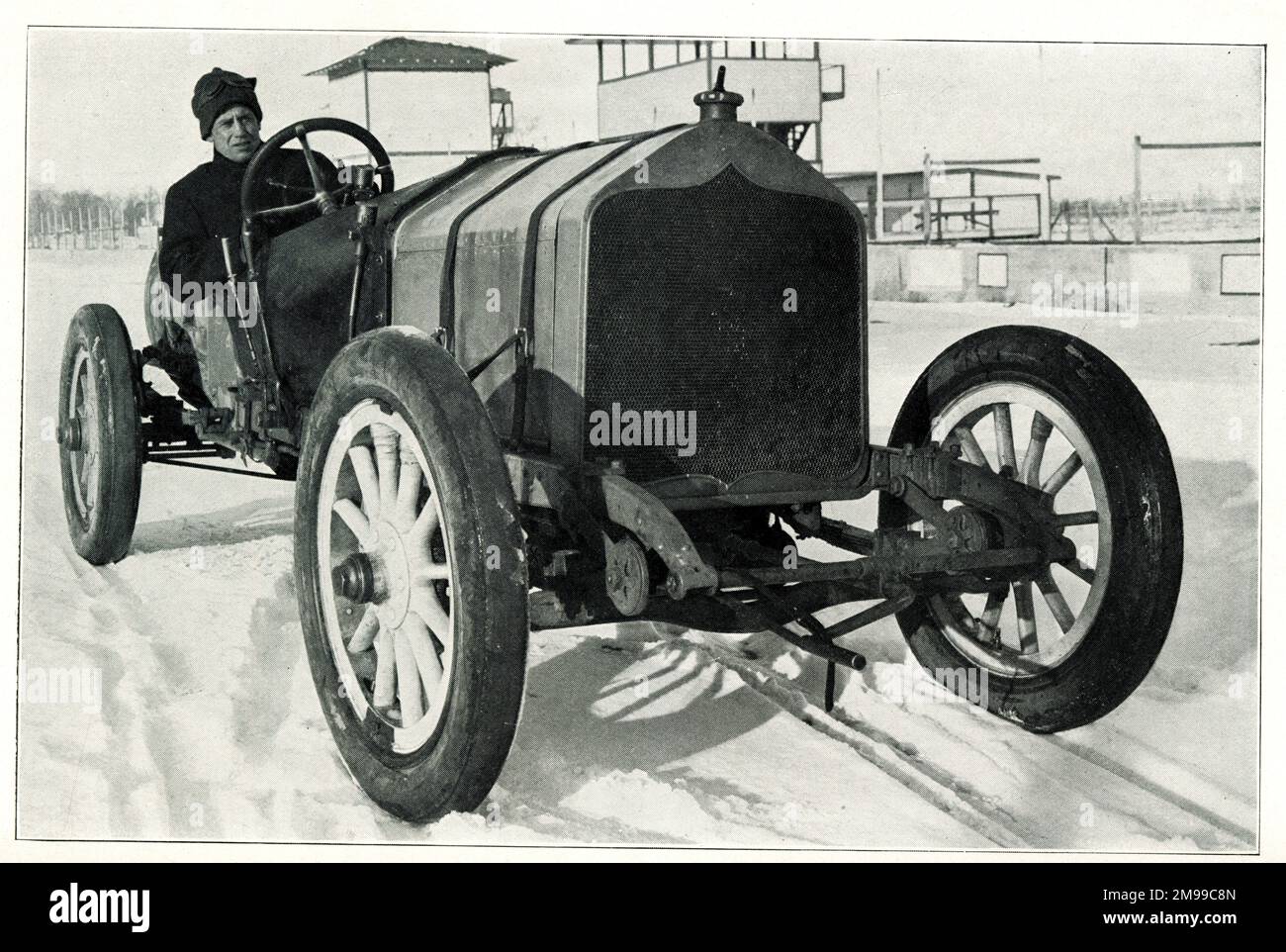 Harvey Herrick, world road race champion in a National car Stock Photo ...