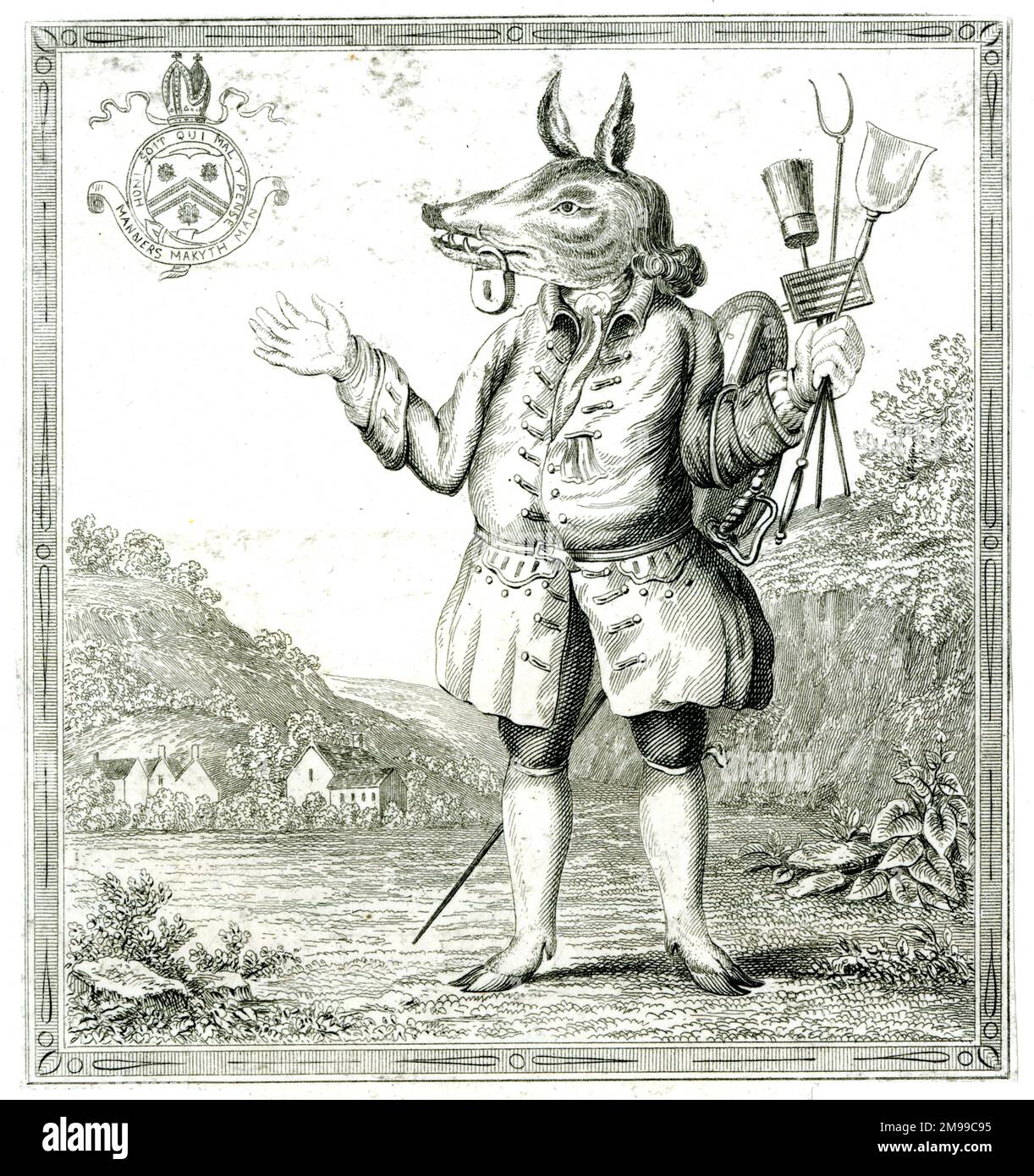 Stag and the horse Cut Out Stock Images & Pictures - Alamy