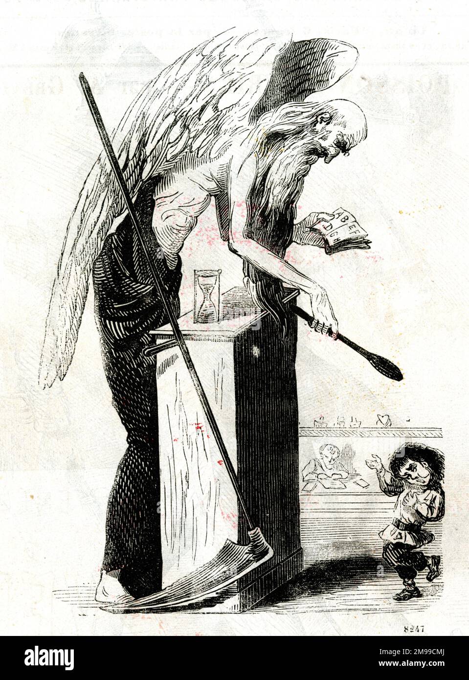 Cartoon, Old Father Time Stock Photo - Alamy