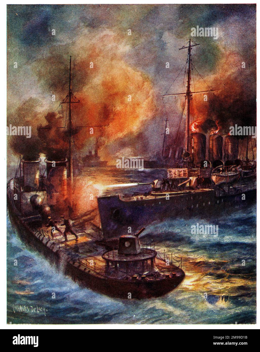 Rammed HMS Swift and HMS Broke in the Straits of Dover, First World War Stock Photo - Alamy