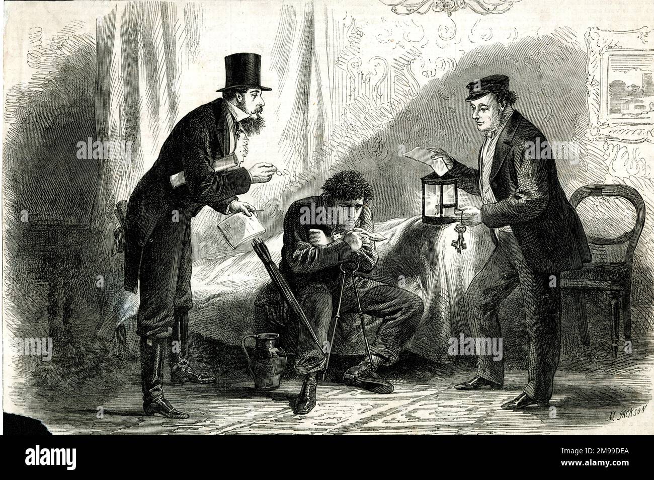 Victorian charades party - the second syllables Stock Photo - Alamy
