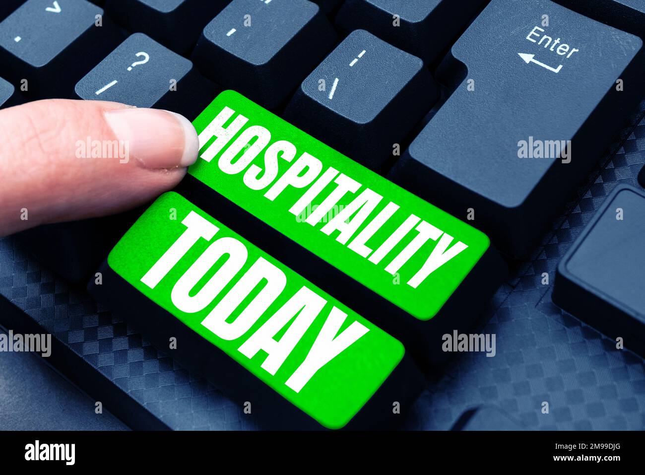 Text caption presenting Hospitality. Internet Concept the friendly and ...