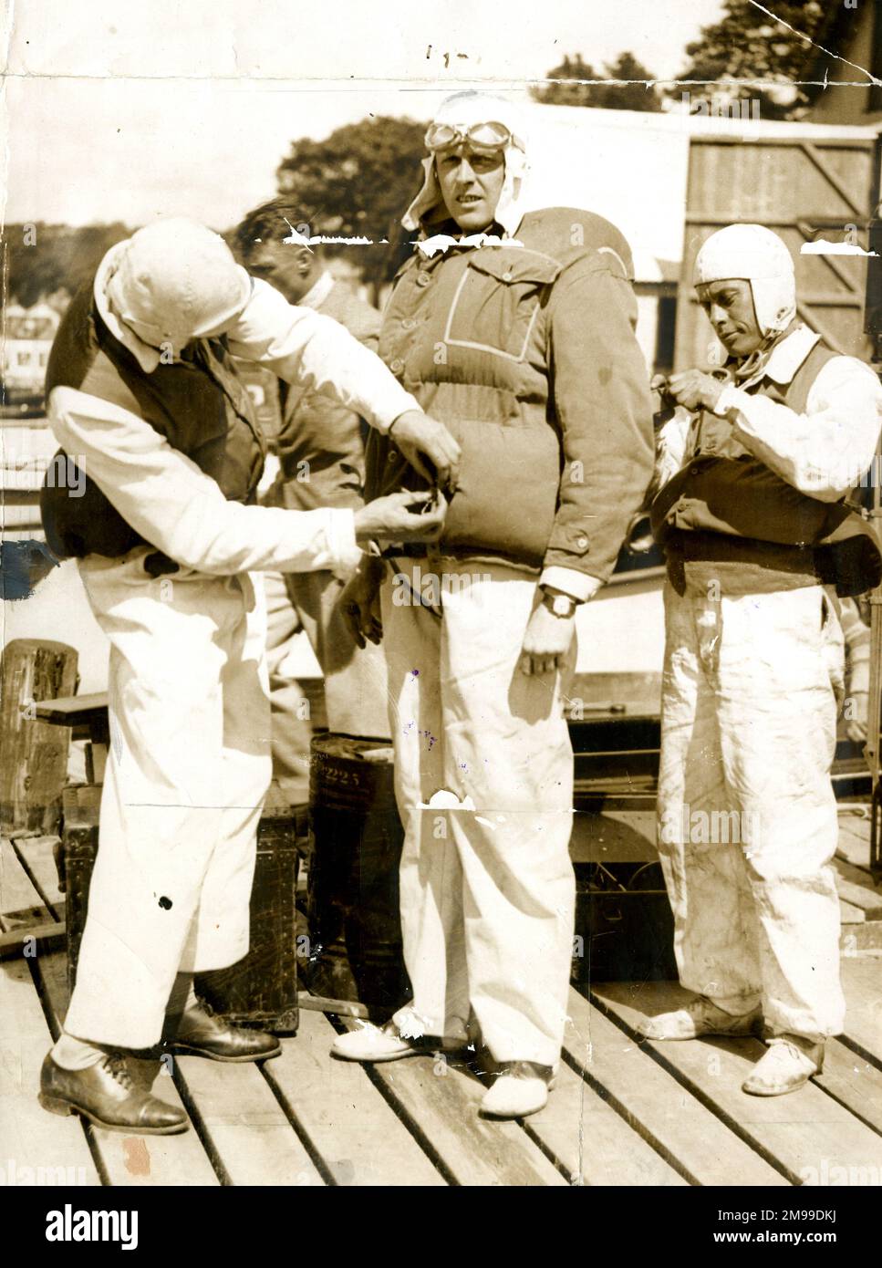 Motor racing champion Major Sir Henry Seagrave prior to his death in a ...