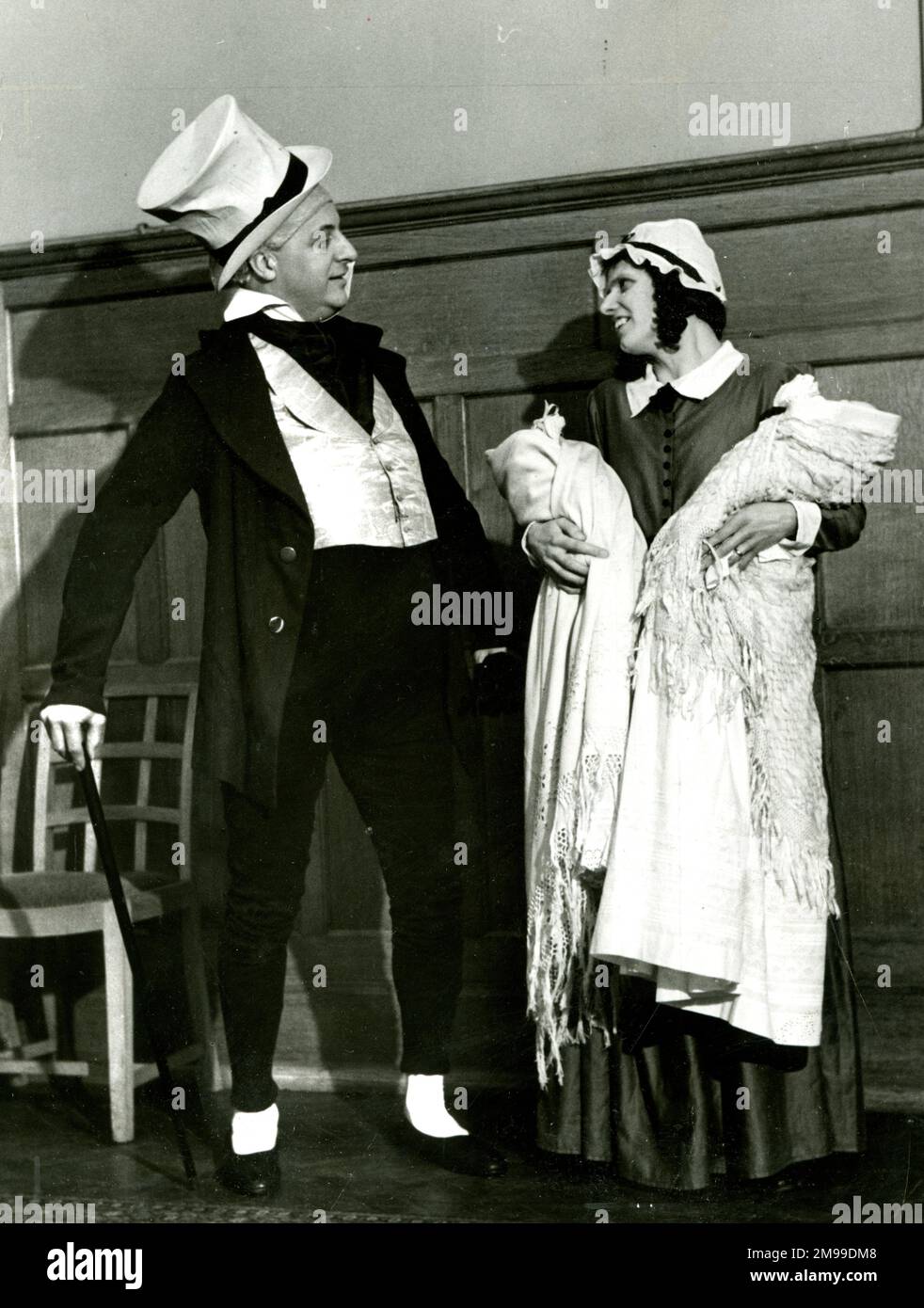Dr Charles Barber as Mr Micawber and Miss Hellier as Mrs Micawber ...