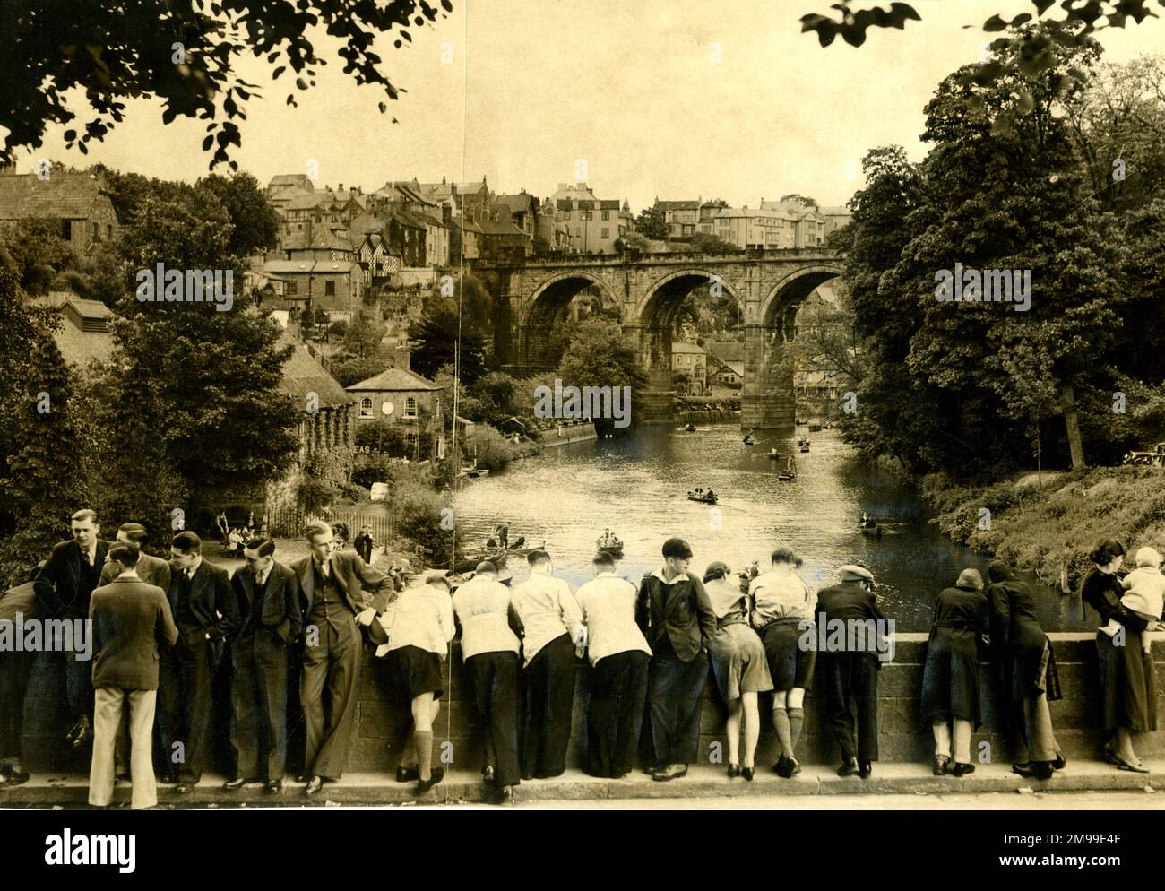 Knaresborough, market and spa town in North Yorkshire, seen here at ...