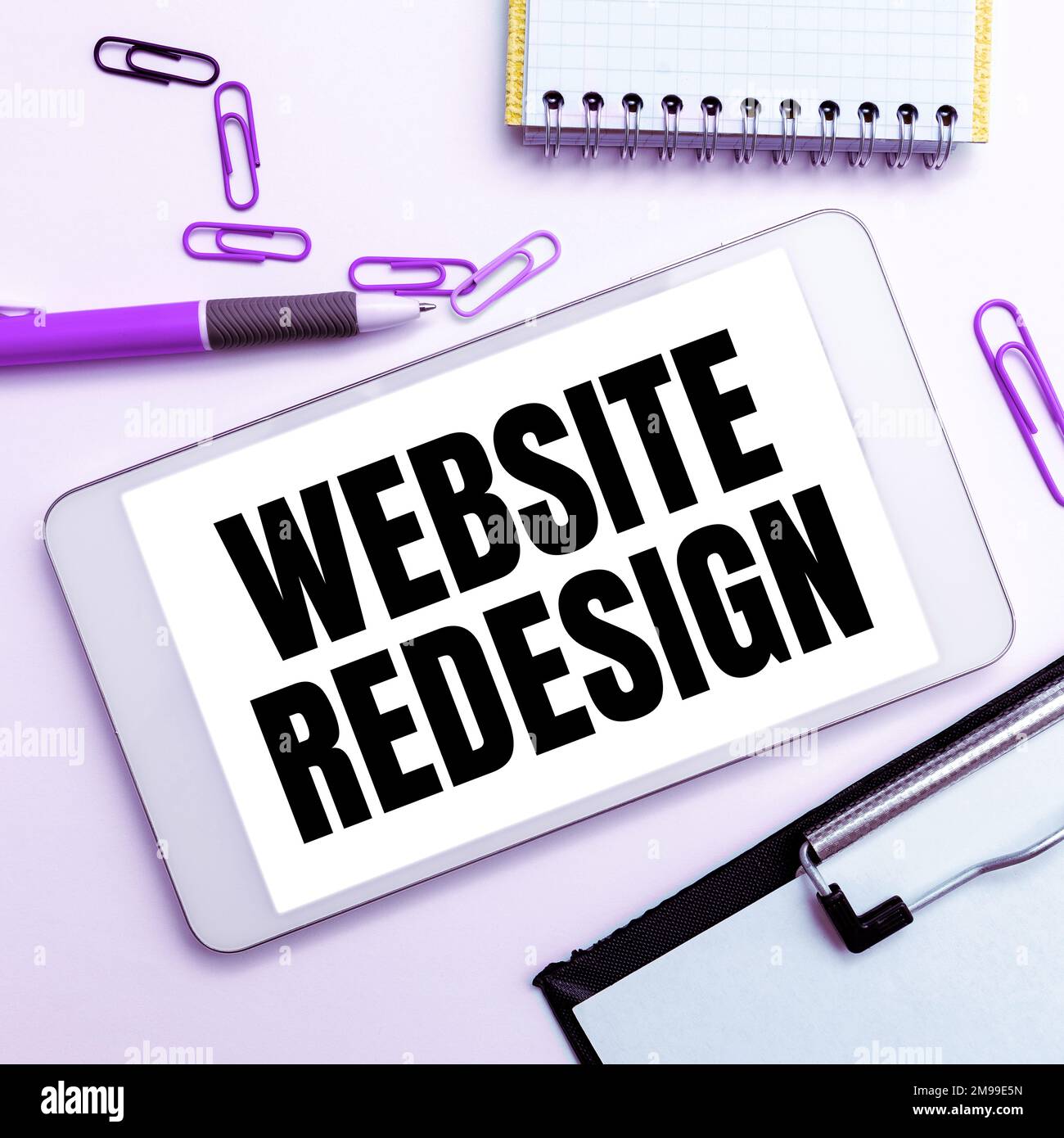 Text caption presenting Website Redesign. Business overview modernize improver or evamp your ...