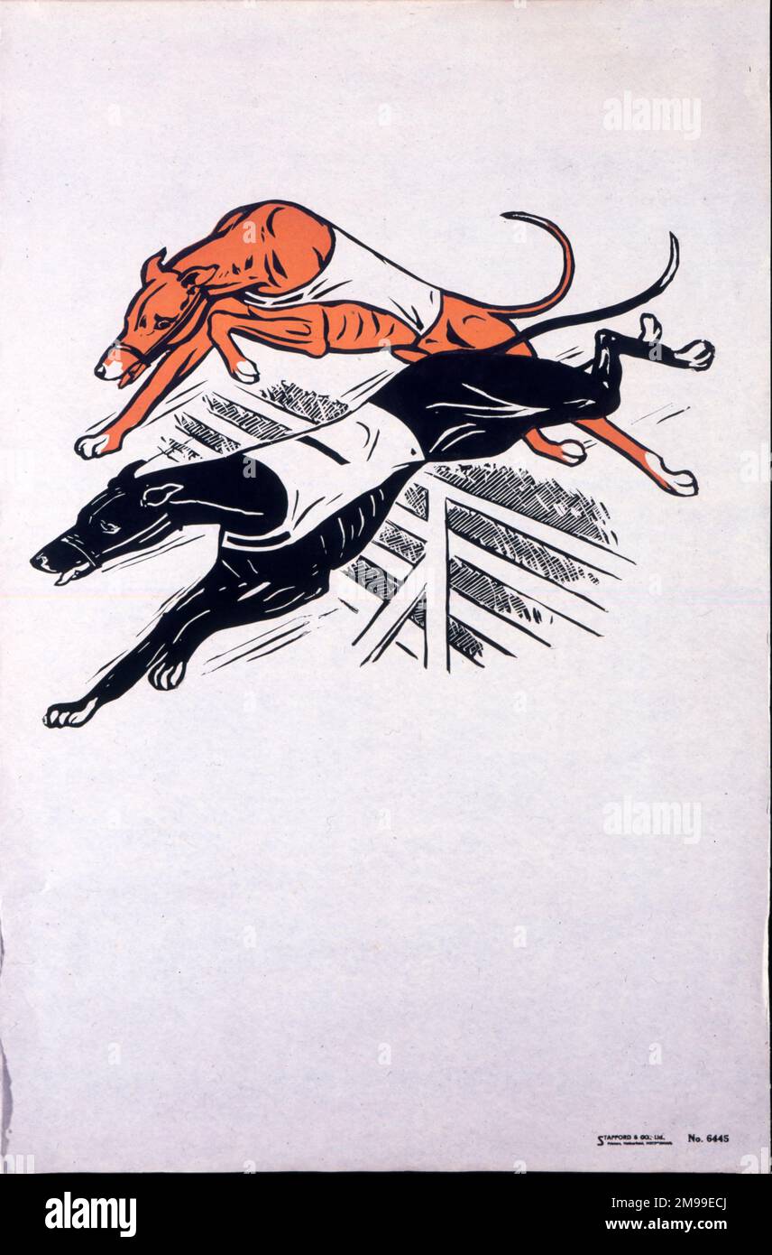 Poster, greyhound racing Stock Photo - Alamy