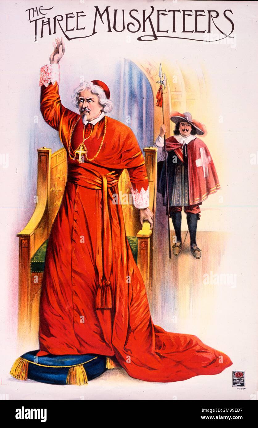 Theatre poster featuring Cardinal Mazarin in a production of Alexandre ...