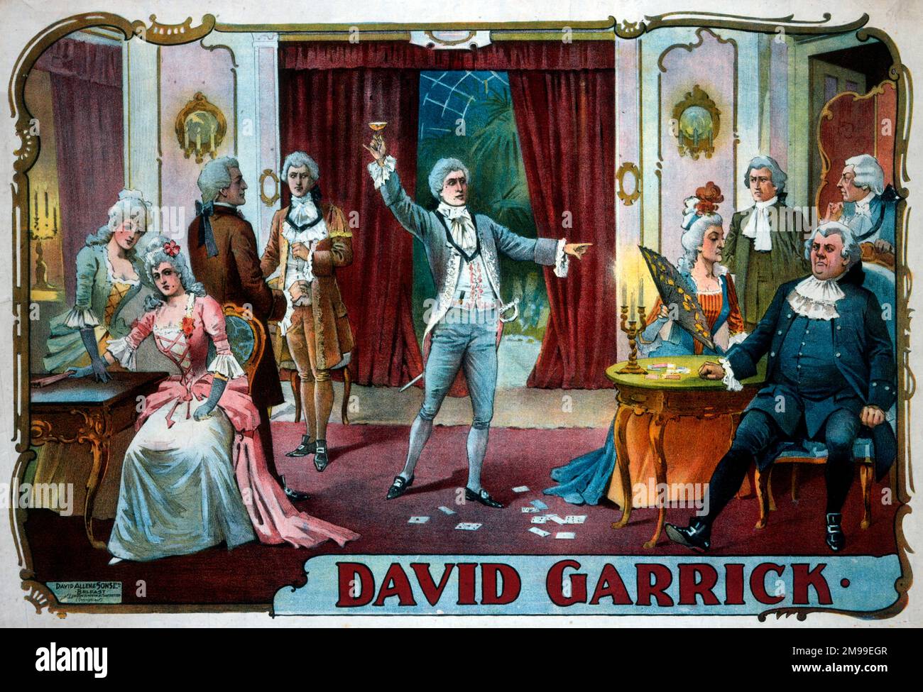 Theatre poster, David Garrick (also a silent film Stock Photo - Alamy