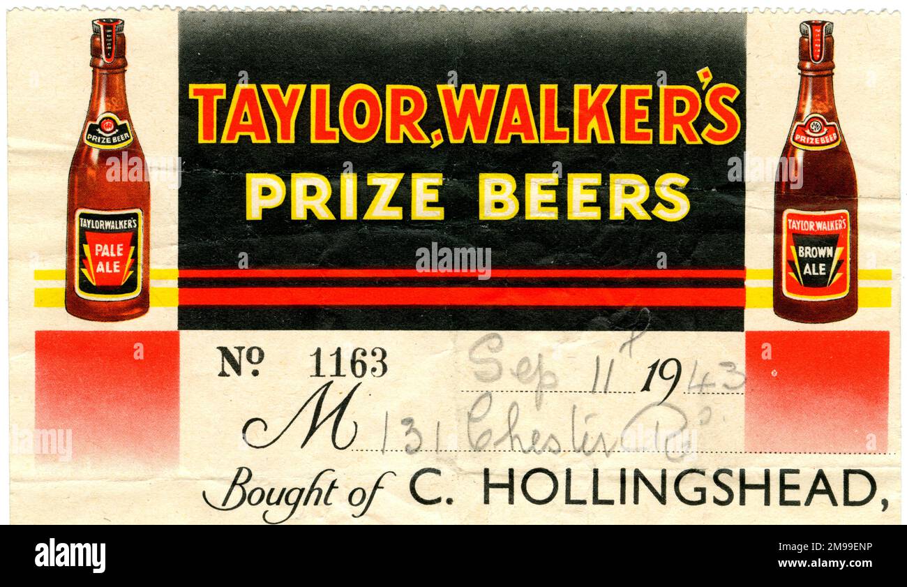 Stationery, Taylor Walker's Prize Beers Stock Photo - Alamy